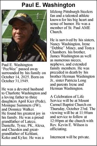 Paul E. Washington | Obituaries | winchesterstar.com