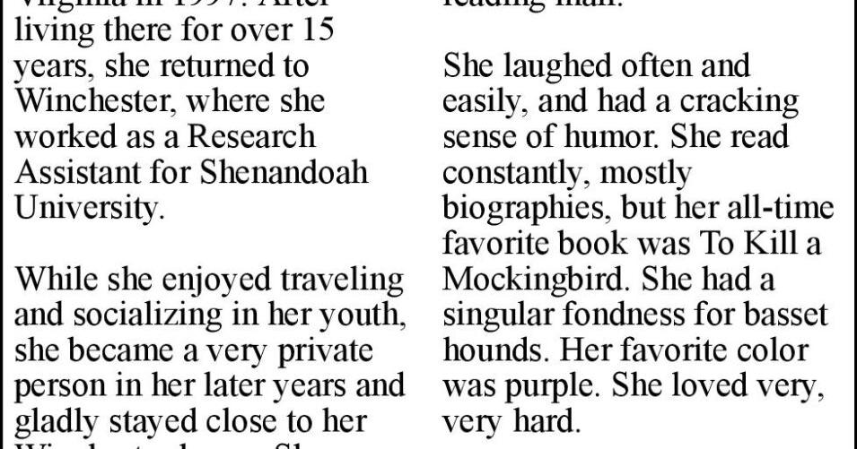 Gerry Faye Sims | Obituaries | winchesterstar.com