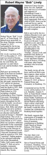Robert Wayne “Bob” Lively | Obituaries | winchesterstar.com