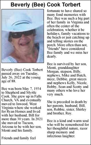 Beverly (Bee) Cook Torbert | Obituaries | winchesterstar.com