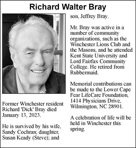 Richard Walter Bray | Obituaries | winchesterstar.com