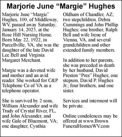 Marjorie June “Margie” Hughes | Obituaries | winchesterstar.com