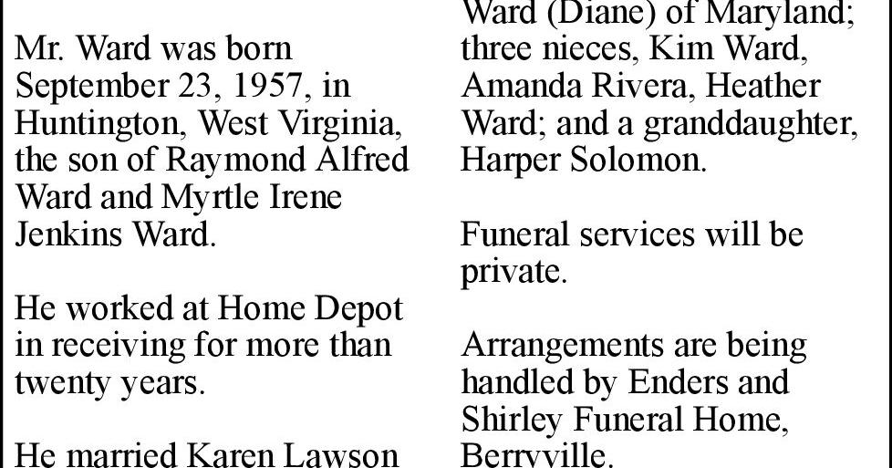 David L. Ward | Obituaries | winchesterstar.com