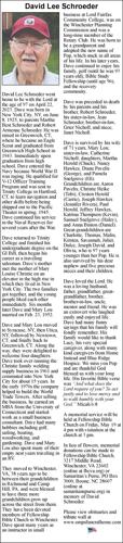 David Lee Schroeder | Obituaries | winchesterstar.com