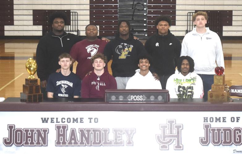 Handley football players sign with colleges | Winchester Star ...
