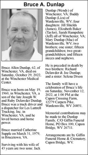 Bruce A. Dunlap | Obituaries | winchesterstar.com