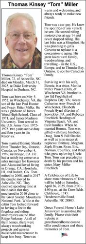 Thomas Kinsey “Tom” Miller | Obituaries | winchesterstar.com