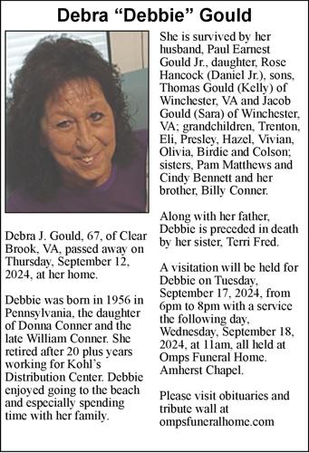 Debra “Debbie” Gould | Obituaries | winchesterstar.com