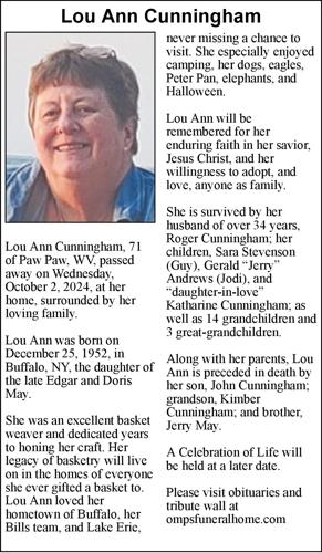 Lou Ann Cunningham | Obituaries | winchesterstar.com