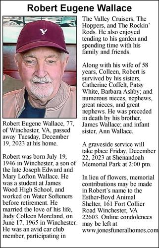 Robert Eugene Wallace | Obituaries | winchesterstar.com