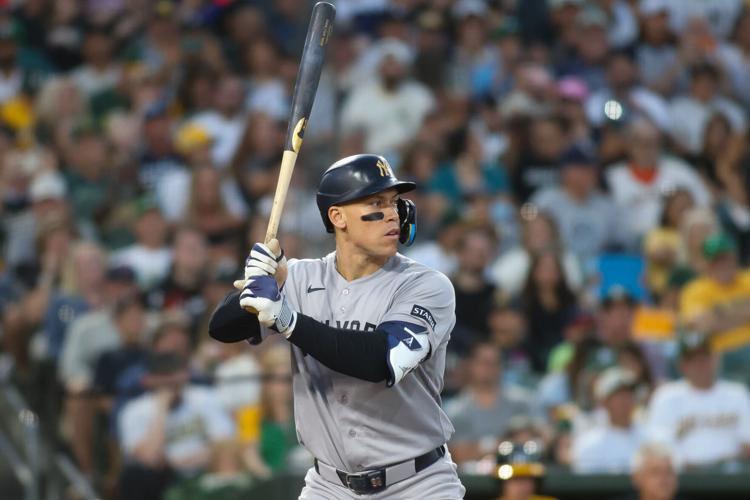 Yankees slugger Aaron Judge out of lineup with bone bruise in right ...