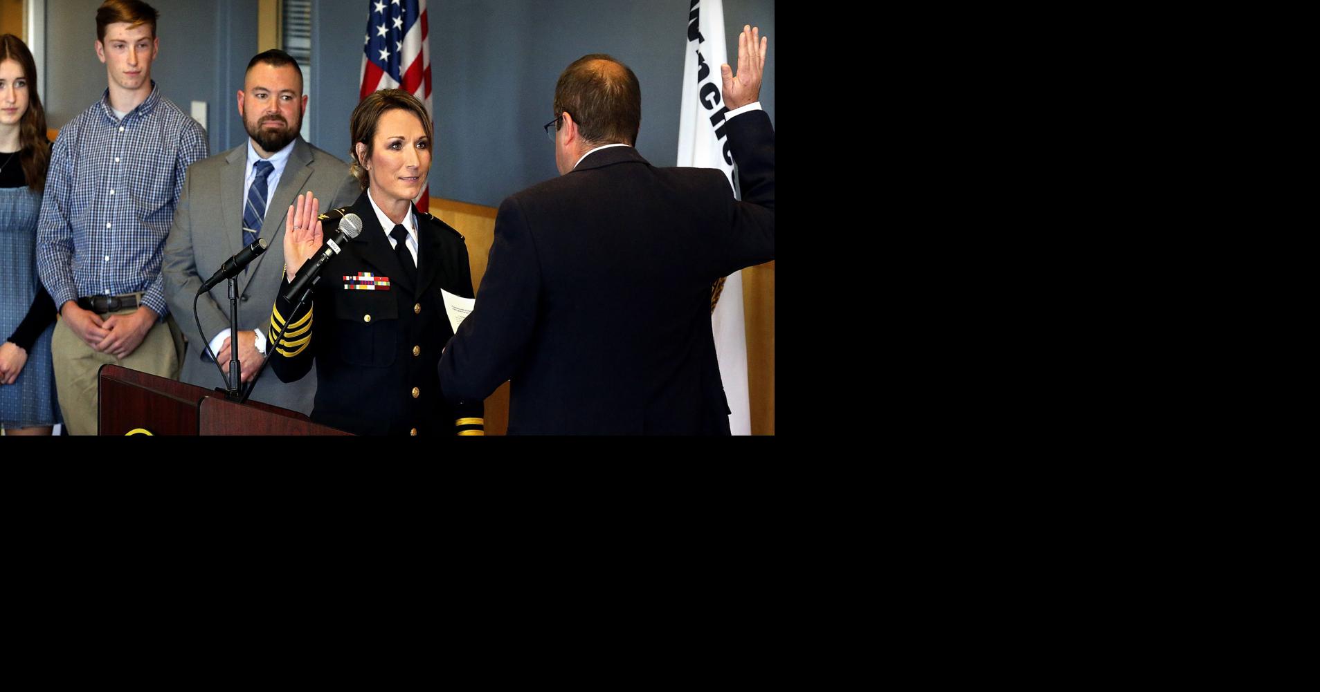 'I'm on duty': Behan becomes city's 1st female police chief ...