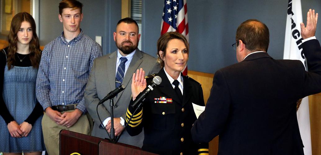 'I'm on duty': Behan becomes city's 1st female police chief ...