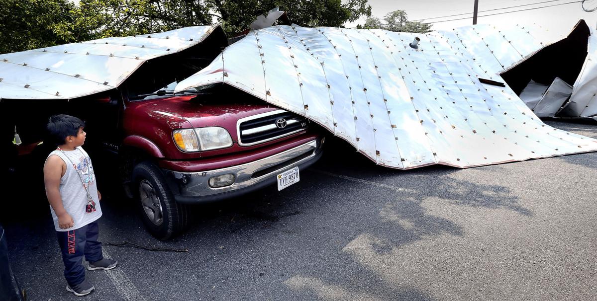 Storm sends metal roof flying off townhouses no injuries reported ...