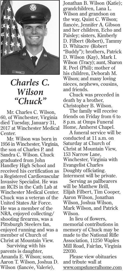 Charles C. Wilson “Chuck” | Obituaries | winchesterstar.com