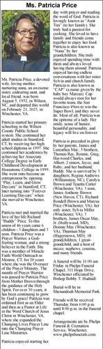 Ms. Patricia Price | Obituaries | winchesterstar.com