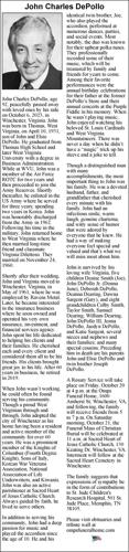John Charles DePollo | Obituaries | winchesterstar.com