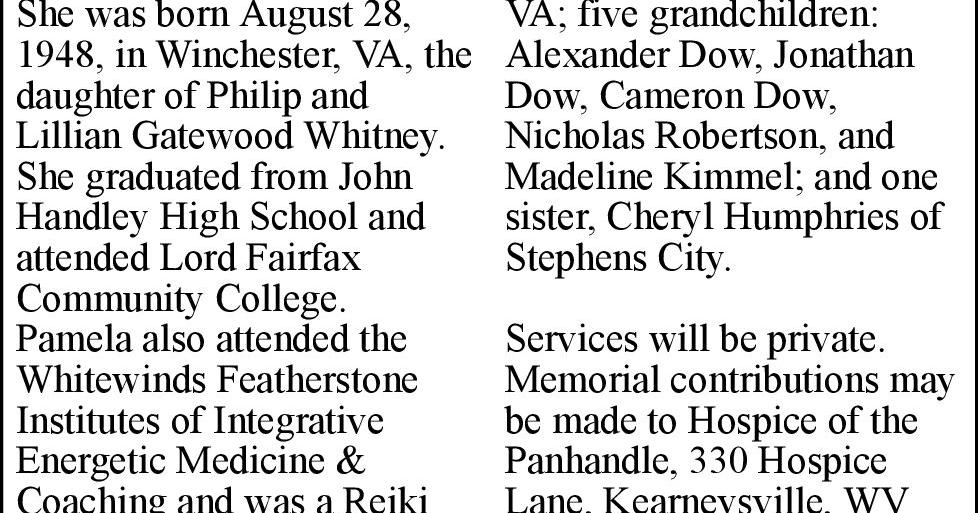 Pamela Whitney Lewis | Obituaries | winchesterstar.com