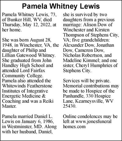 Pamela Whitney Lewis | Obituaries | winchesterstar.com