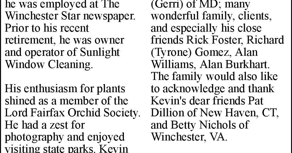 Theodore "Kevin" Lowry | Obituaries | winchesterstar.com