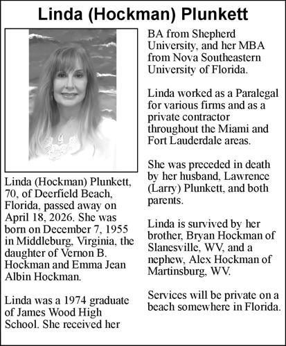 Linda (Hockman) Plunkett | Obituaries | winchesterstar.com