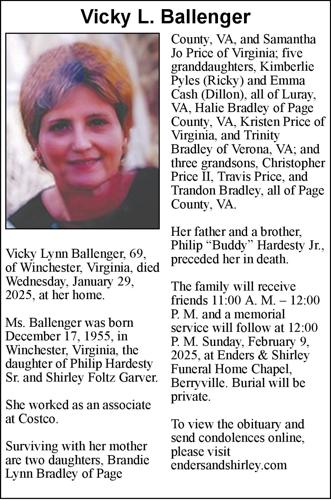 Vicky L. Ballenger | Obituaries | winchesterstar.com
