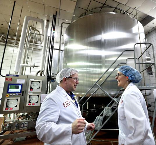 At tour of Hood dairy plant, trade policy was the topic of the day ...