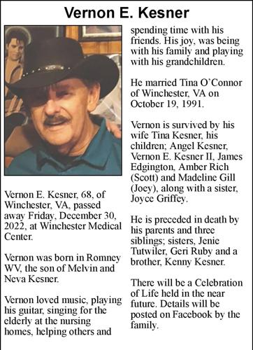 Vernon E. Kesner | Obituaries | winchesterstar.com