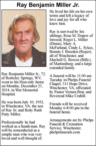 Ray Benjamin Miller Jr. | Obituaries | winchesterstar.com