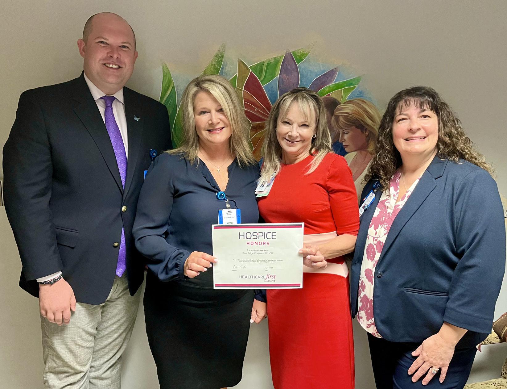 Blue Ridge Hospice presented with prestigious national award ...