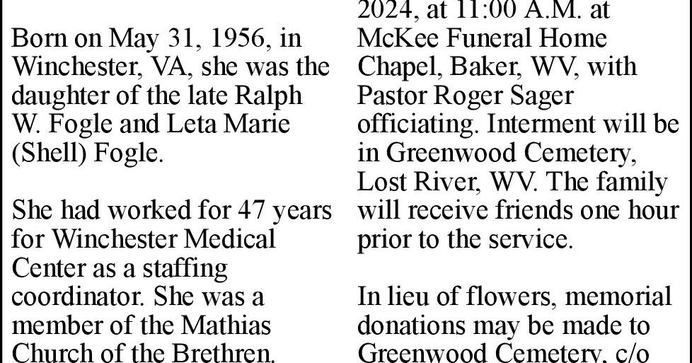 Mary Lou Fogle | Obituaries | winchesterstar.com