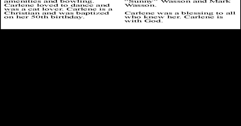 Carlene Mary Seible | Obituaries | winchesterstar.com