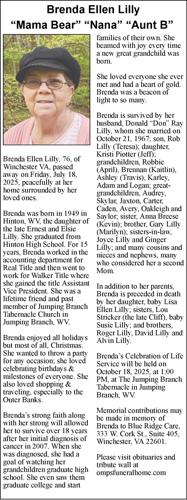Brenda Ellen Lilly “Mama Bear” “Nana” “Aunt B” | Obituaries ...