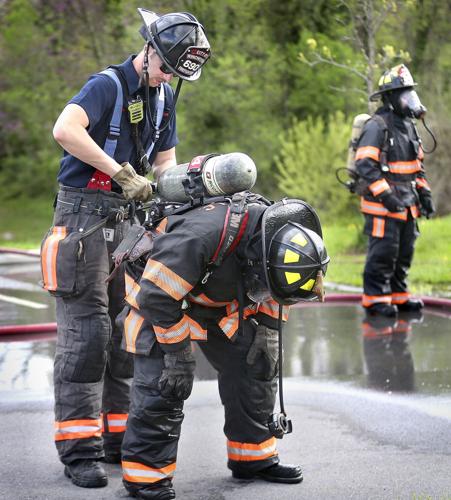 This is just a drill: Innovation Center's firefighting students douse their first vehicle fire ...