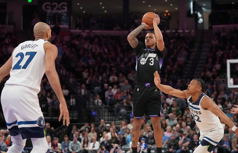 George scores 43 as Jazz rallies to beat Timberwolves 127-122, giving ...