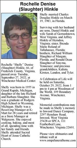 Rochelle Denise (Slaughter) Hinkle | Obituaries | winchesterstar.com