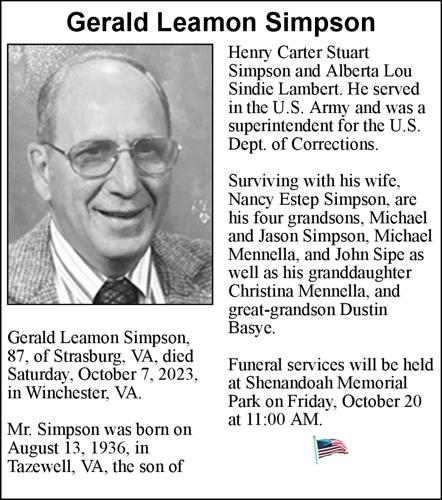 Gerald Leamon Simpson | Obituaries | winchesterstar.com