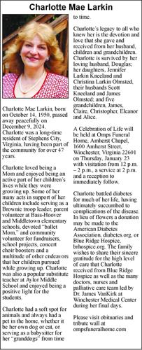 Charlotte Mae Larkin | Obituaries | winchesterstar.com