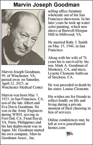 Marvin Joseph Goodman | Obituaries | winchesterstar.com