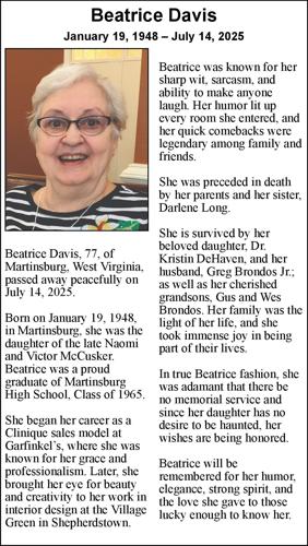 Beatrice Davis January 19, 1948 – July 14, 2025 | Obituaries ...