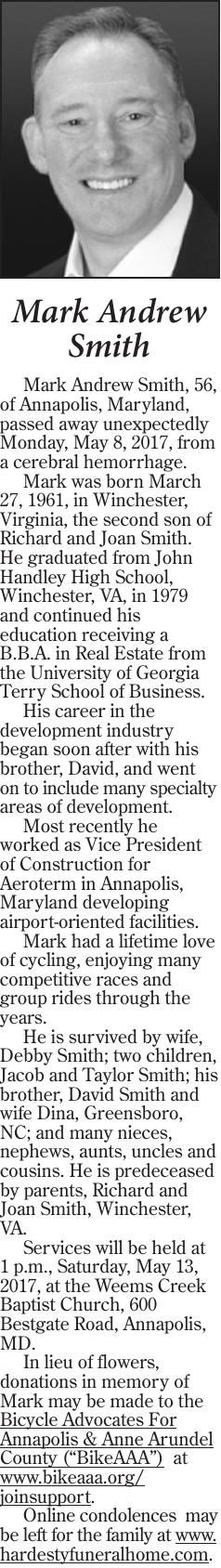 Mark Andrew Smith | Obituaries | winchesterstar.com
