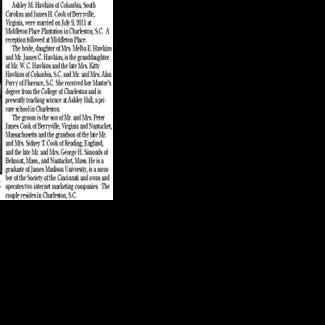 Mr. and Mrs. James H. Cook | Lifestyles | winchesterstar.com