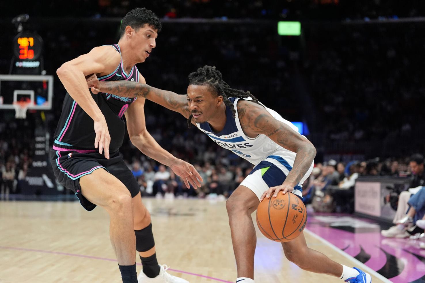 Edwards and Reid combine for 62, Timberwolves win 125-115 to snap Heat ...