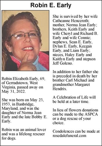 Robin E. Early | Obituaries | winchesterstar.com