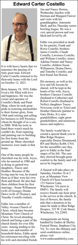 Edward Carter Costello | Obituaries | winchesterstar.com