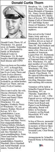 Donald Curtis Thorn | Obituaries | winchesterstar.com