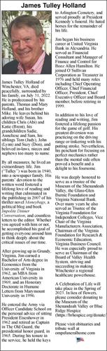 James Tulley Holland | Obituaries | winchesterstar.com
