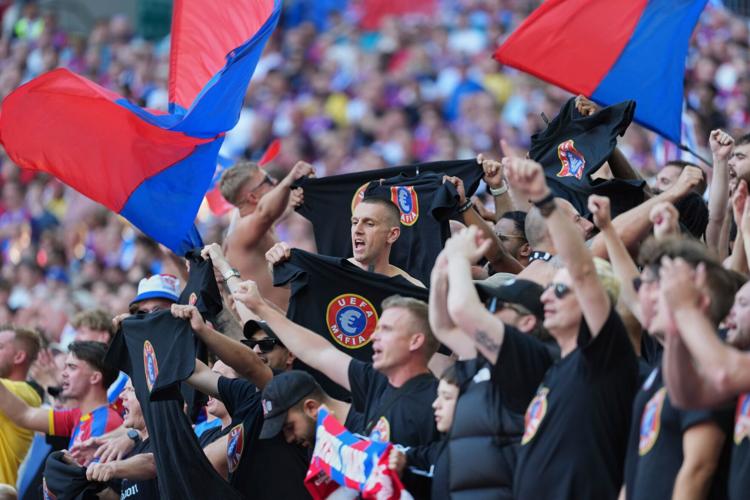 Crystal Palace fans take their feud with UEFA all the way to Conference ...