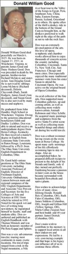 Donald William Good | Obituaries | winchesterstar.com
