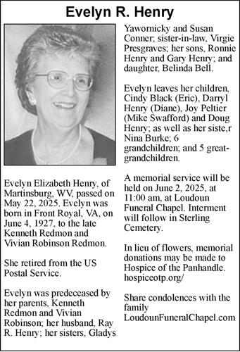 Evelyn R. Henry | Obituaries | winchesterstar.com
